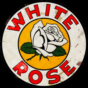 White Rose Gasoline Sign - GA339 | Garage Art™