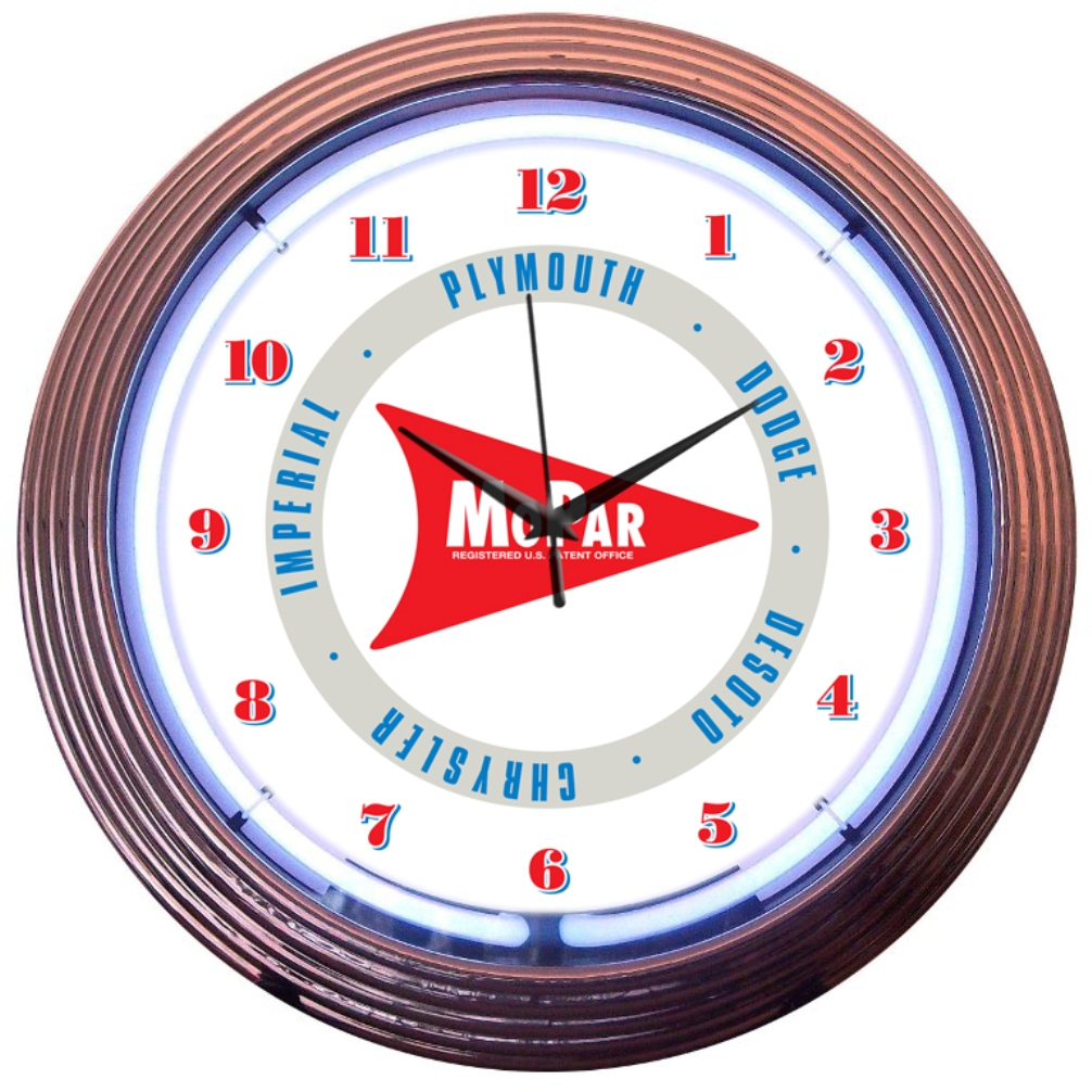 Mopar Dealer Neon Clock | Garage Art™