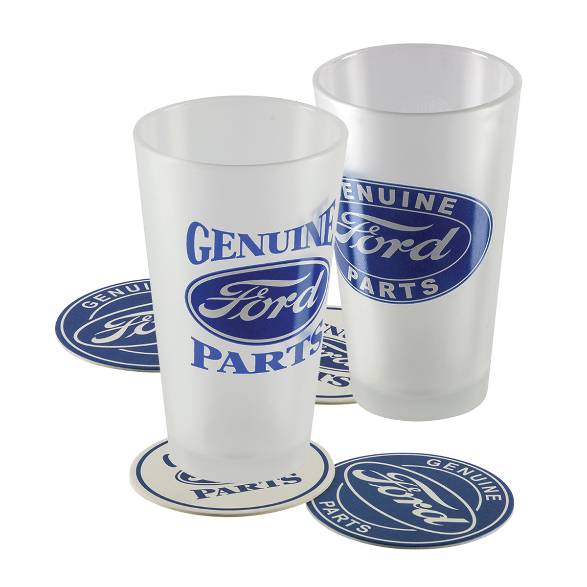 Ford Frosted Pint Glass Set | Garage Art™