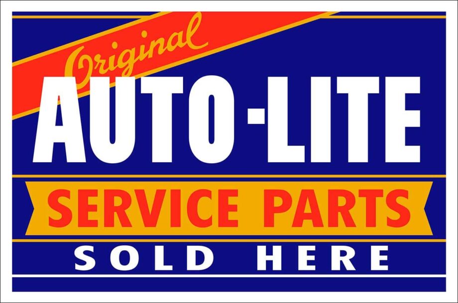 Auto-Lite Service Parts Sold Here Sign | Garage Art™